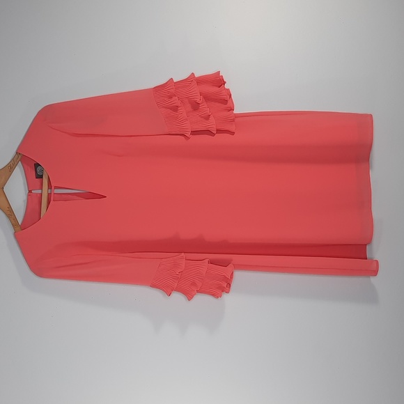 Vince Camuto | Dresses | Nwt Vince Camuto Coral Chiffon Shift Dress Sz ...
